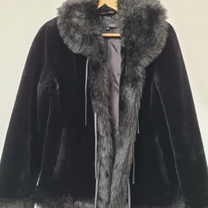 Utex | Jackets & Coats | Black Faux Fur Winter Coat | Poshmark